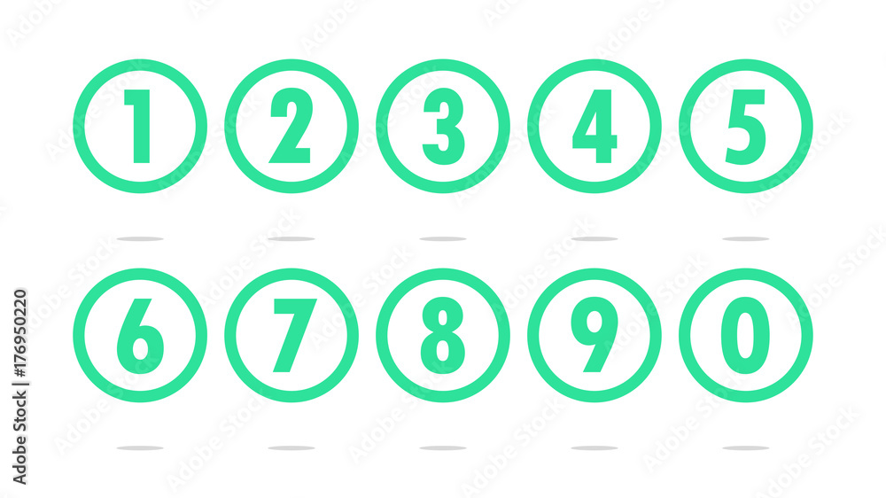 Numbers in transparent circles icon vector Stock Vector | Adobe Stock
