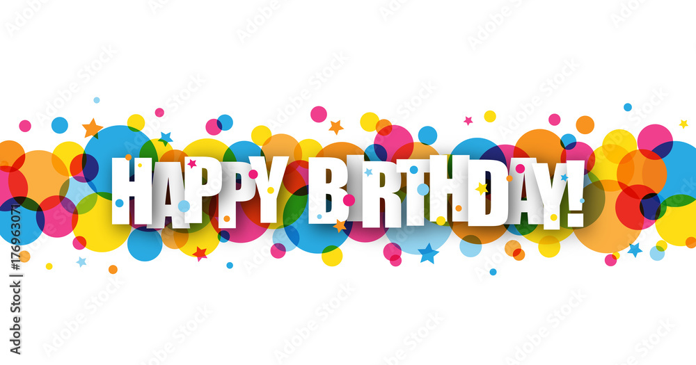 "HAPPY BIRTHDAY" Banner Card Stock Vector | Adobe Stock