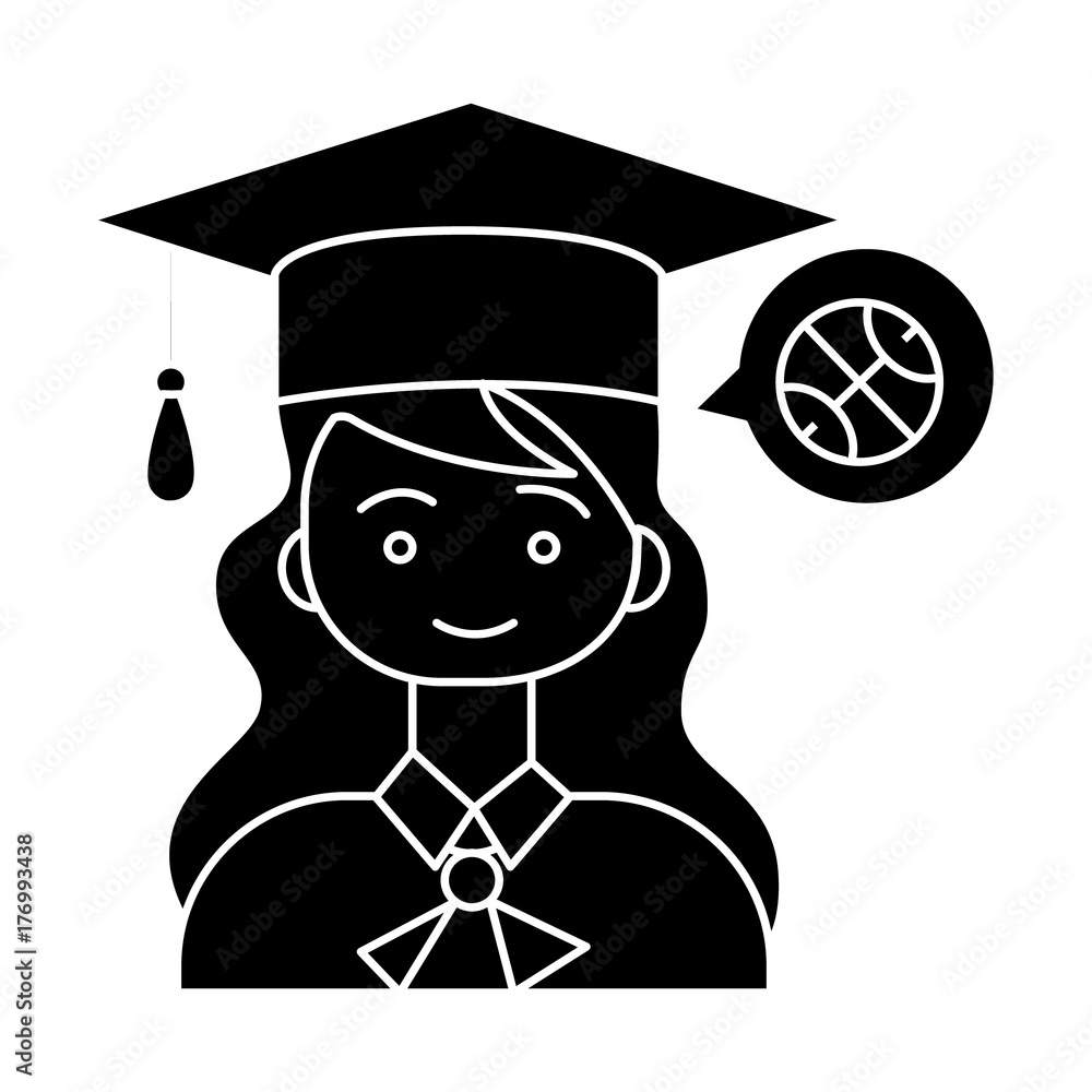 Graduation Girl Vector
