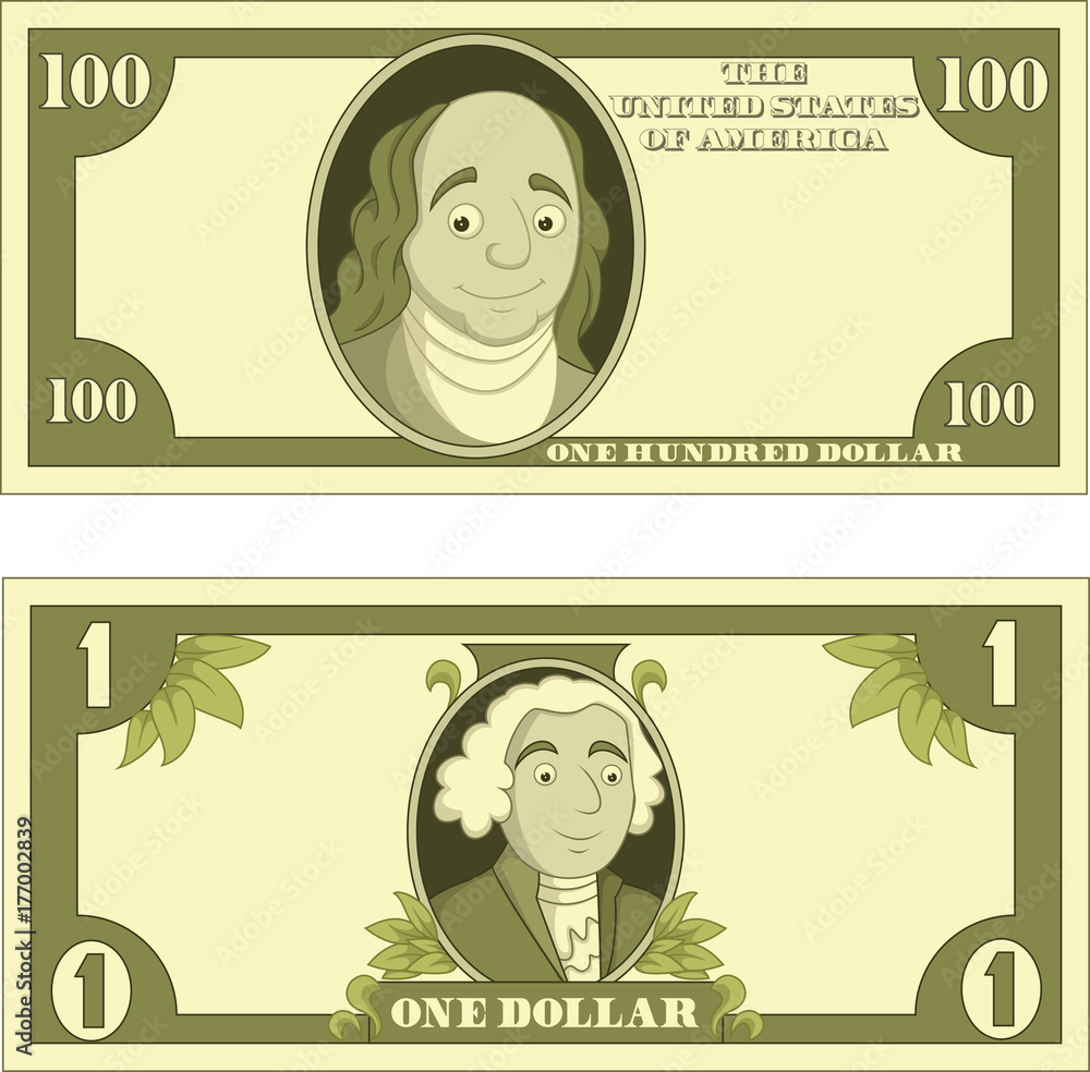 Cartoon money isolated on white background Stock Vector | Adobe Stock