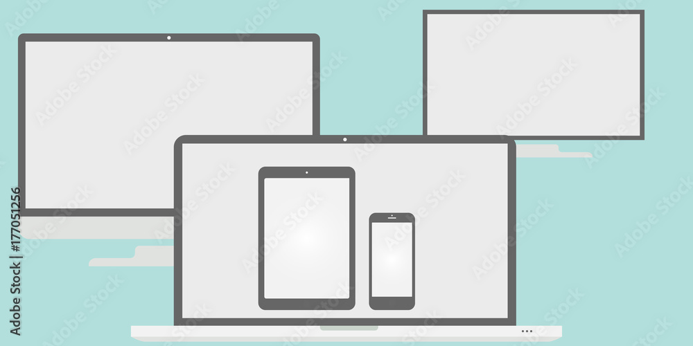 The phone device layout, Laptop layout, Computer layout, The layout of ...