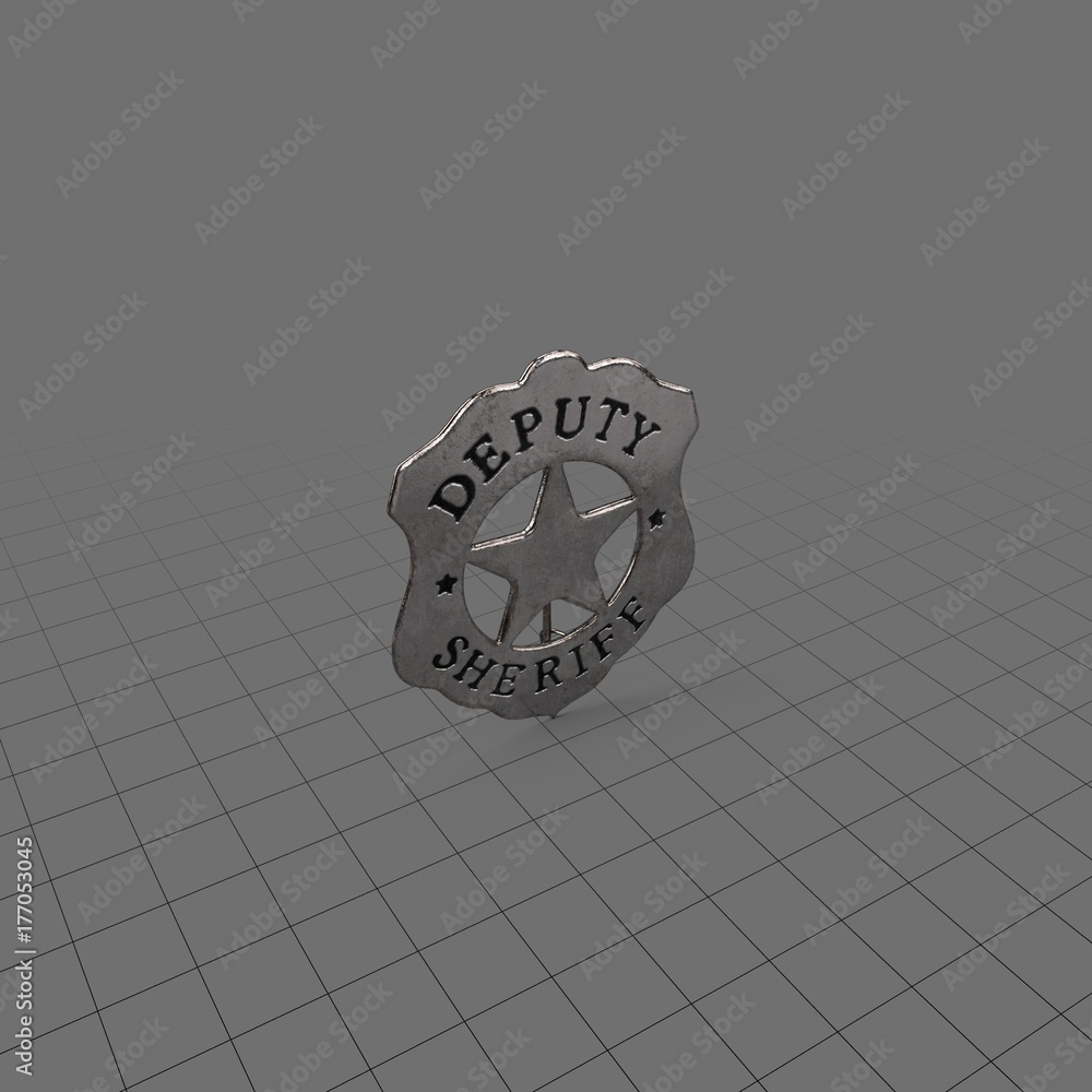 Deputy sheriff badge Stock 3D asset | Adobe Stock