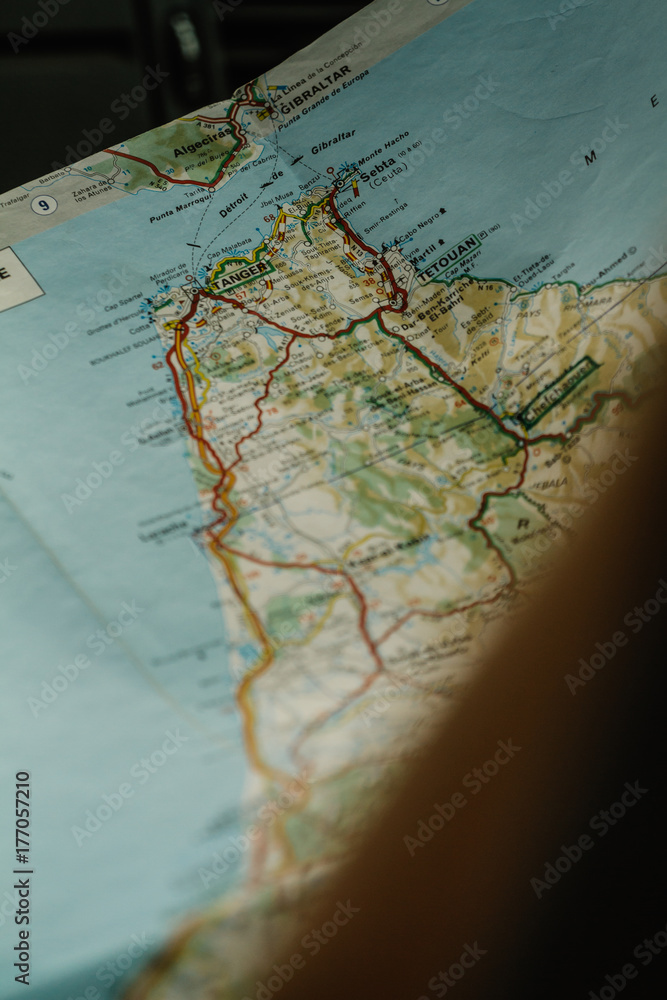 Part of paper map Stock Photo | Adobe Stock