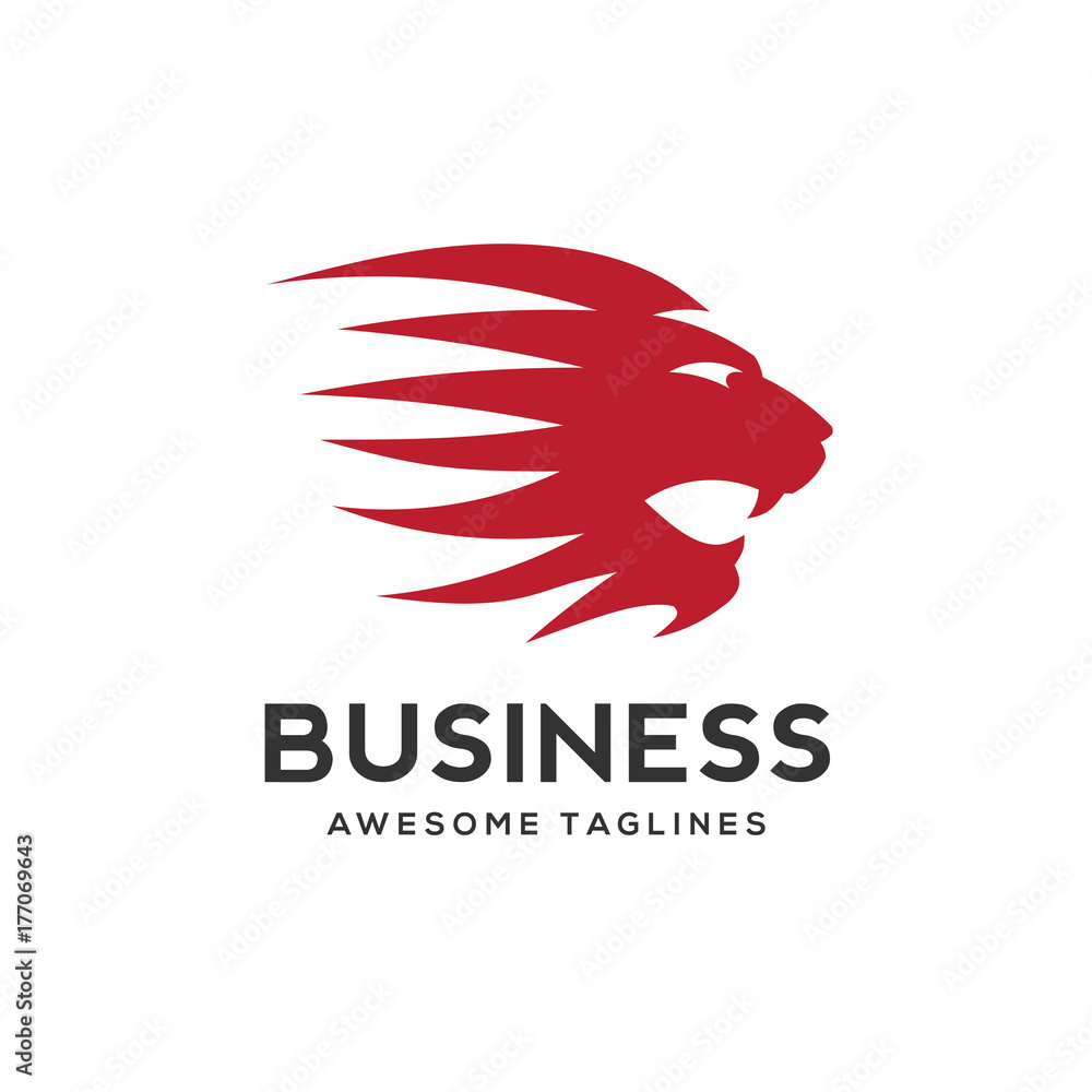 best Lion head logo vector - lion vector concept illustration. Lion ...