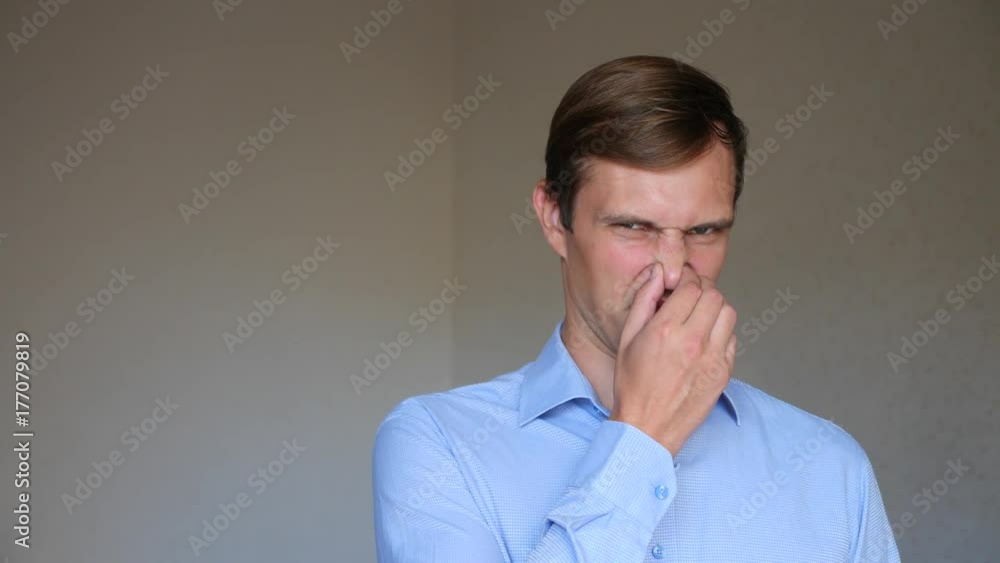 Video Stock 4k. Slow motion. Close up portrait of a young man. body ...