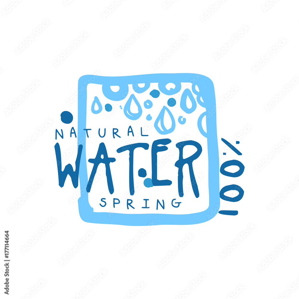 Hand drawn signs of spring water drops Stock Vector | Adobe Stock