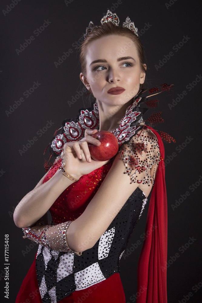 Portrait of a gorgeous queen. Halloween costume. Stock Photo | Adobe Stock