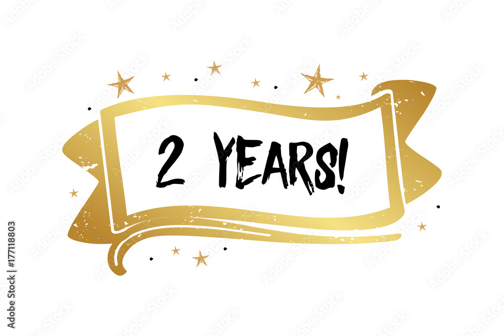 2 Years, beautiful greeting card poster calligraphy black text word ...