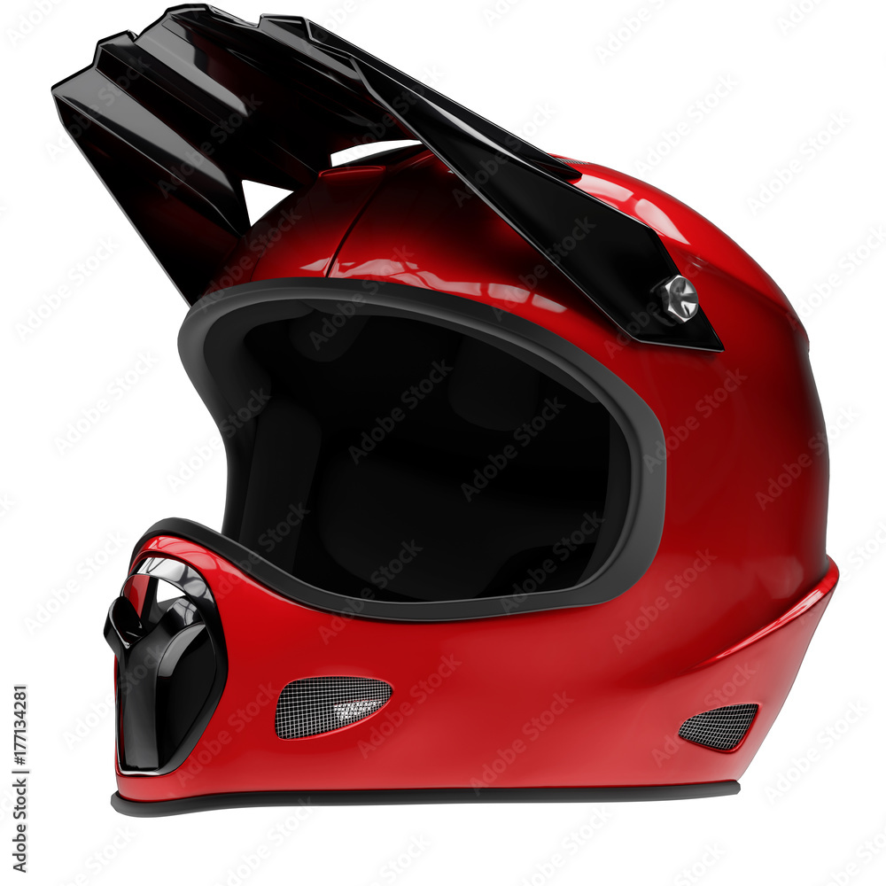 Motor Sport Full Face Helmet Isolated. Perspective view. Sport ...