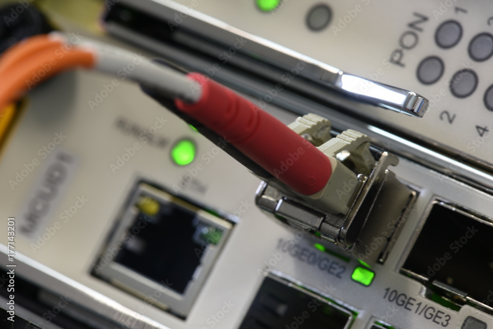 Optical Fibre Patch Cords Connected to Passive Line Unit, Information ...