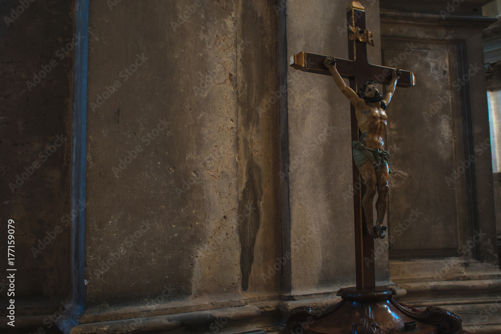 Poster Crucifixion of Jesus in the interior of Italian churches – Wall Art | UkPosters