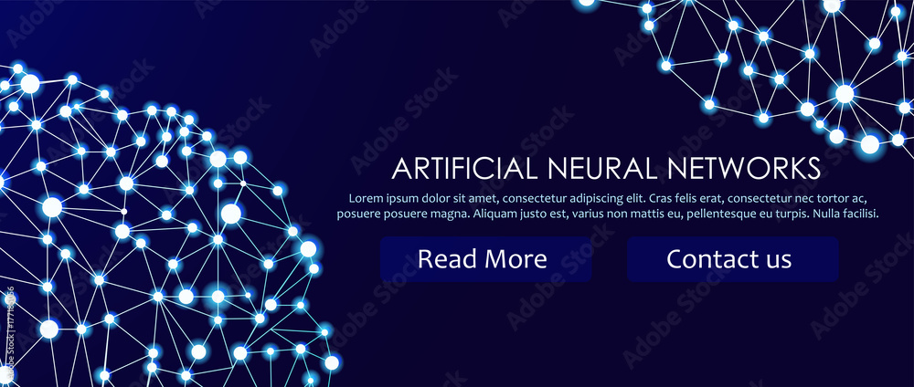 Artificial neural networks banner. A form of connectionism ANNs ...