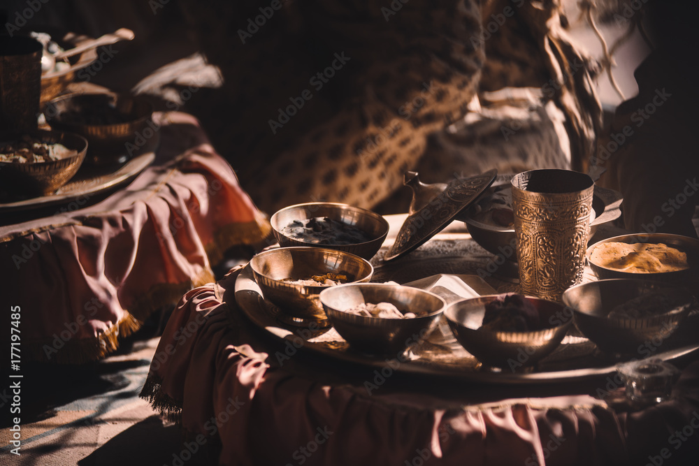 Indian Elegant Table Setting Stock Photo | Adobe Stock