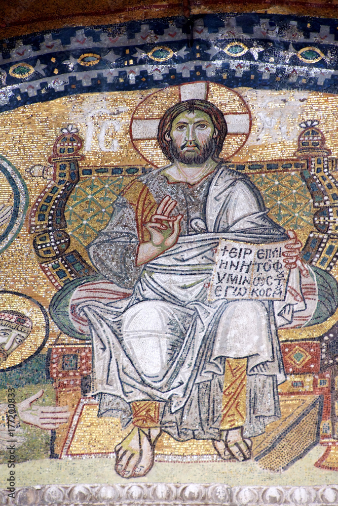 Jesus Christ sitting in judgment Stock Photo | Adobe Stock