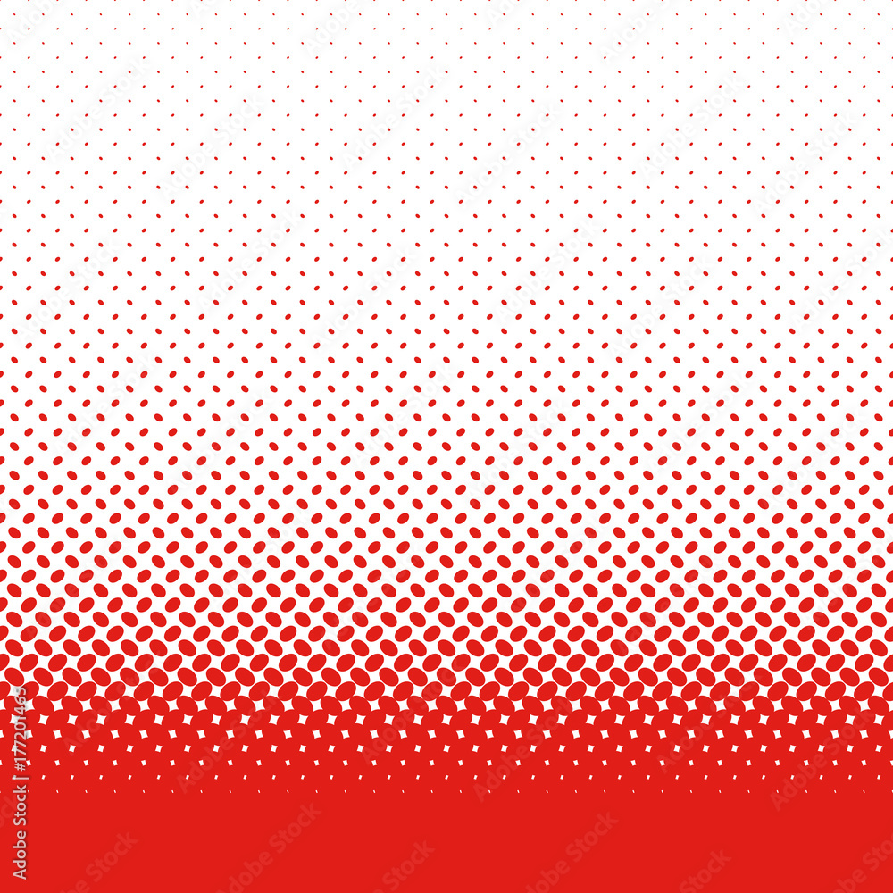 Retro abstract halftone ellipse pattern background - vector design with red color diagonal ...