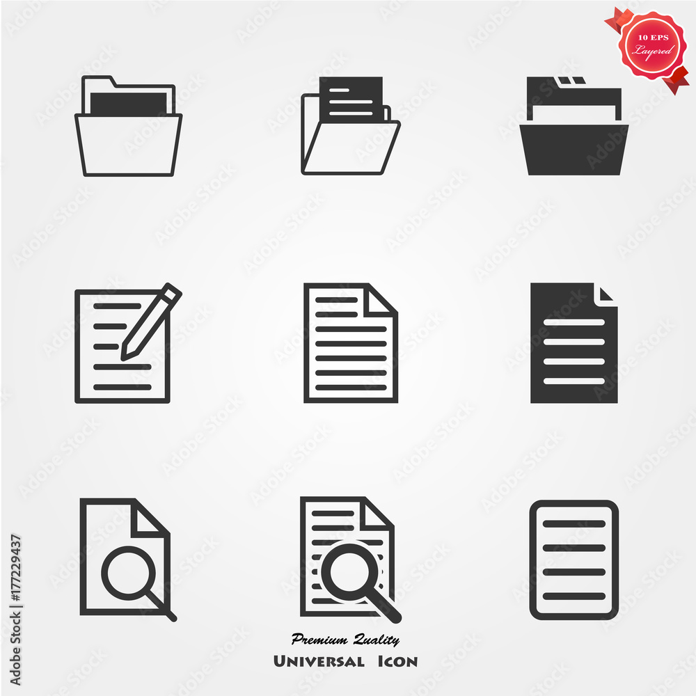 File icons Stock Vector | Adobe Stock