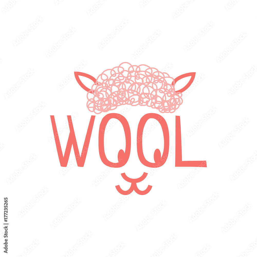 Vector logo template for wool shop or store. Illustration of sheep ...