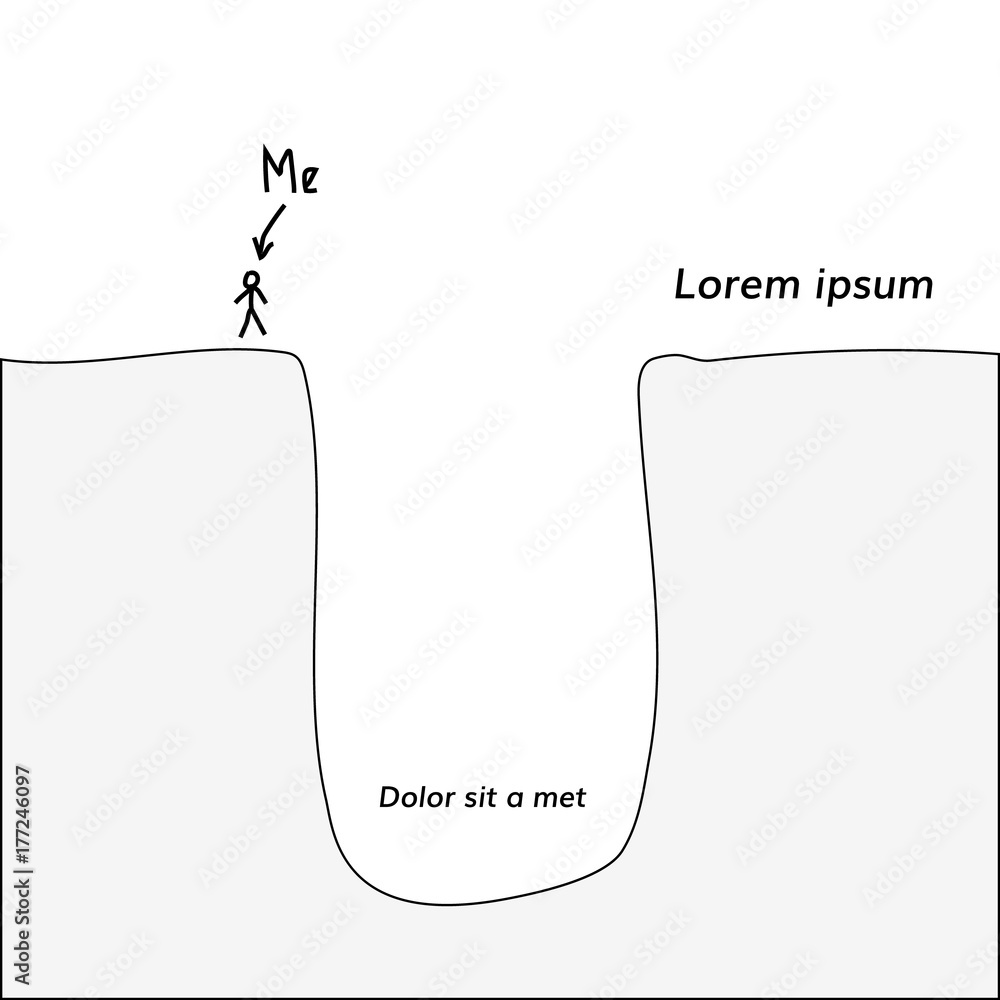 chasm vector illustration meme Stock Vector | Adobe Stock