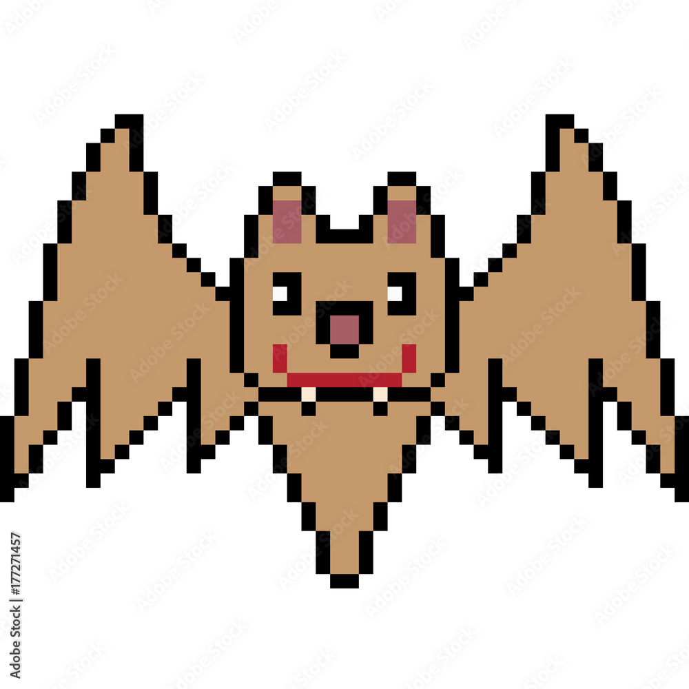 vector pixel art bat Stock Vector | Adobe Stock