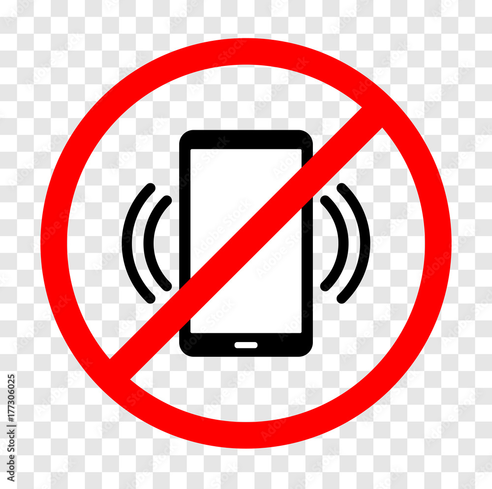 no phone sign Stock Vector | Adobe Stock