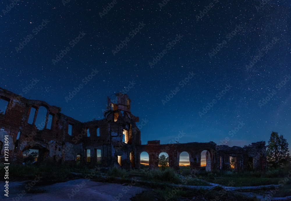 Ruins in the night Stock Photo | Adobe Stock