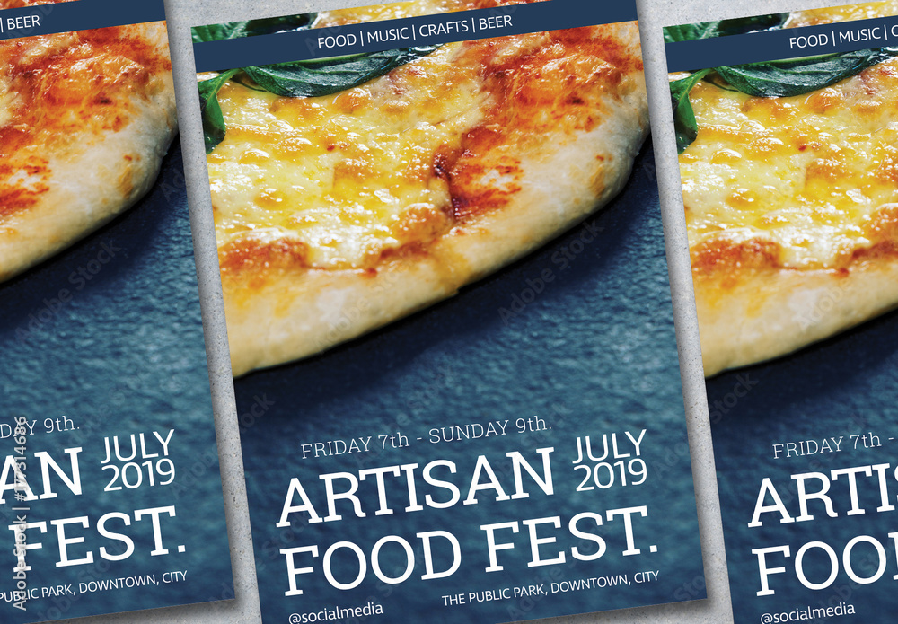 Food Event Poster Layout 1 Stock Template | Adobe Stock