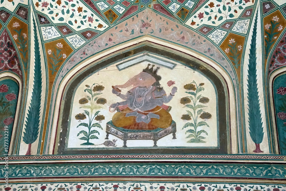 Ganesh Pol Gate, entrance to private parts of palace Stock Photo ...