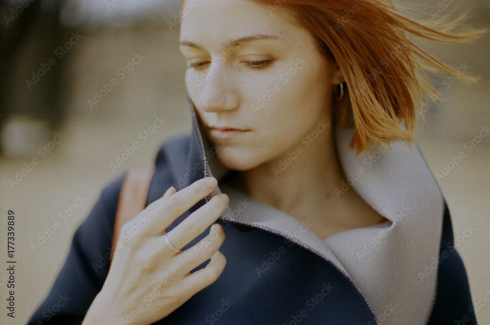 Portrait with the wind Stock Photo | Adobe Stock