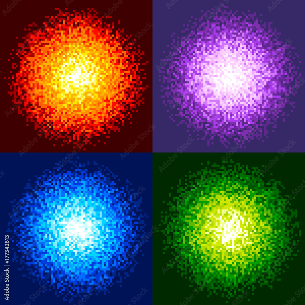 8-Bit Pixel Fireball Vector Stock Vector | Adobe Stock