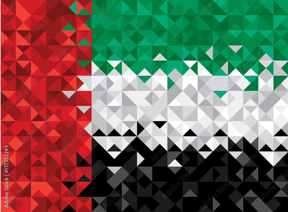 Abstract UAE Flag, Emirates Colors (Vector Art) Stock Vector | Adobe Stock