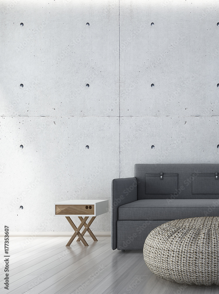 The interior design of modern lounge chairs and living room and ...