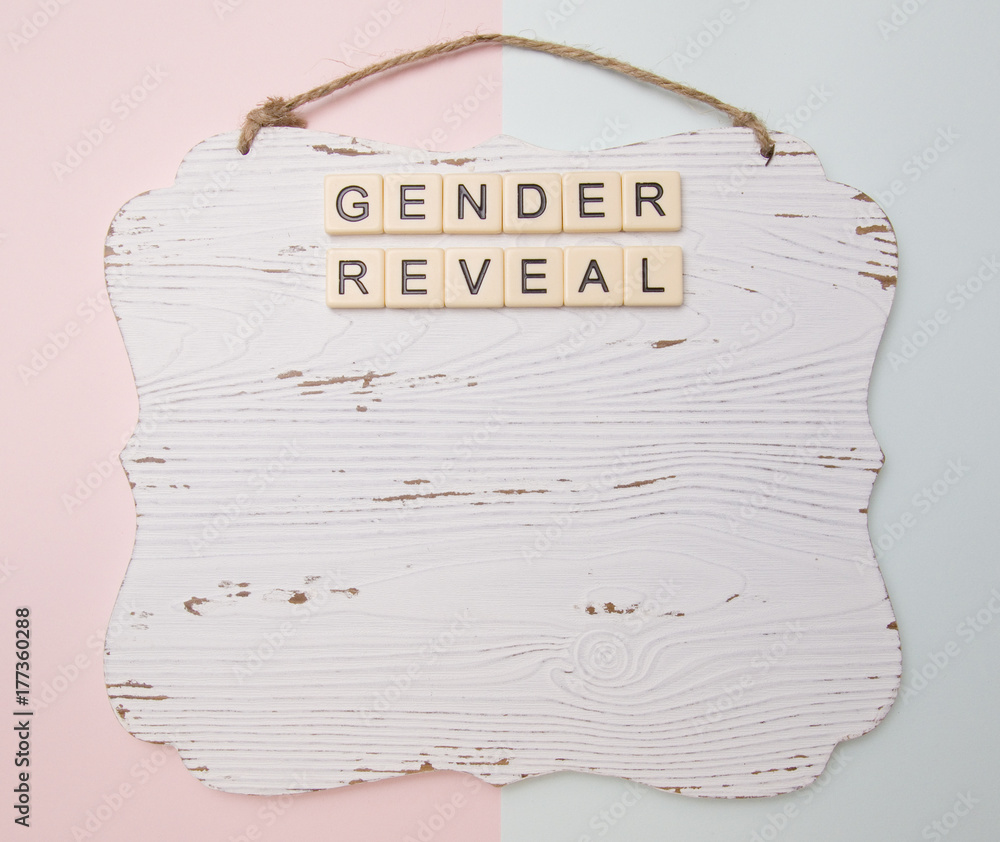 Gender Reveal on a Pink and Blue Background Stock Photo | Adobe Stock