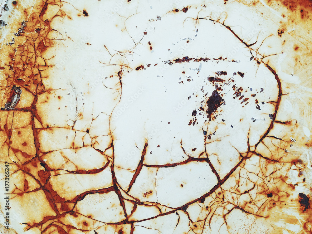Detail of cracks and rust on metal container Stock Photo | Adobe Stock