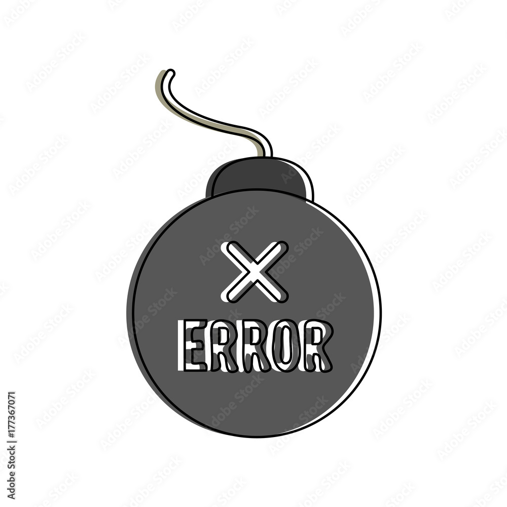 bomb cartoon error x icon image vector illustration design Stock ...