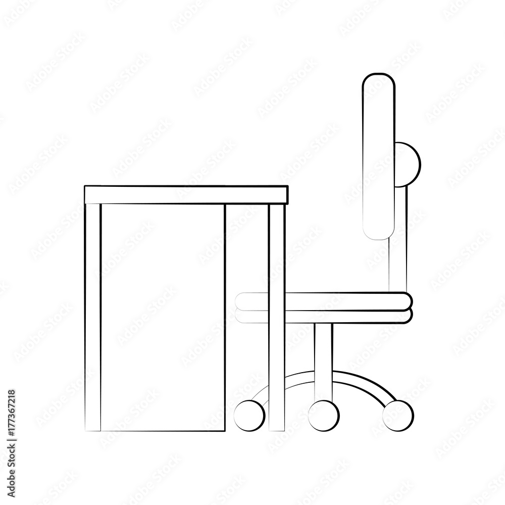 How To Draw A Desk And Chair