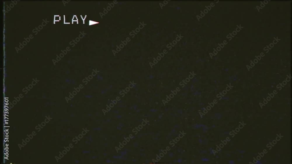 Movements of an old damaged VHS tape: tracking, fast forward, rewind ...