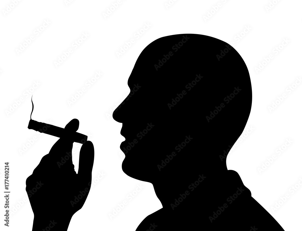 Smoking Silhouette Png