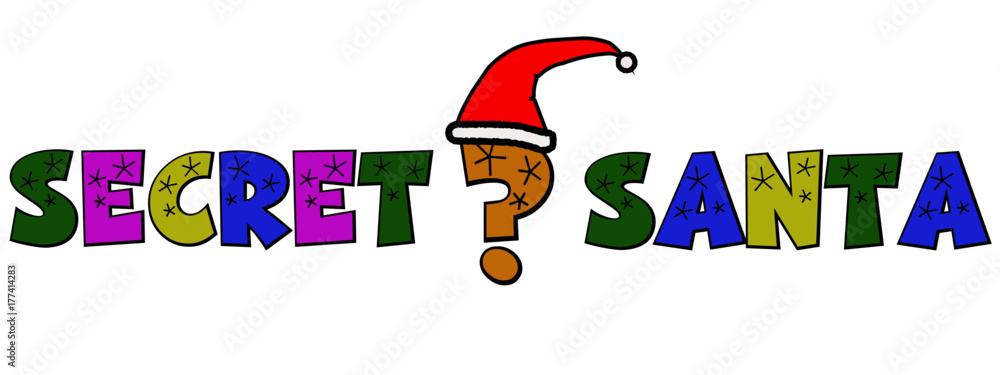 A cartoon style graphic of a question mark wearing a Santa hat to ...