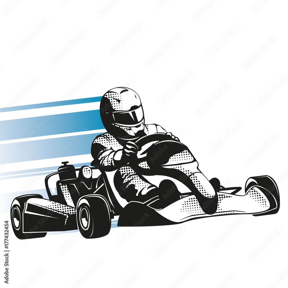 Go-Kart Stock Vector | Adobe Stock