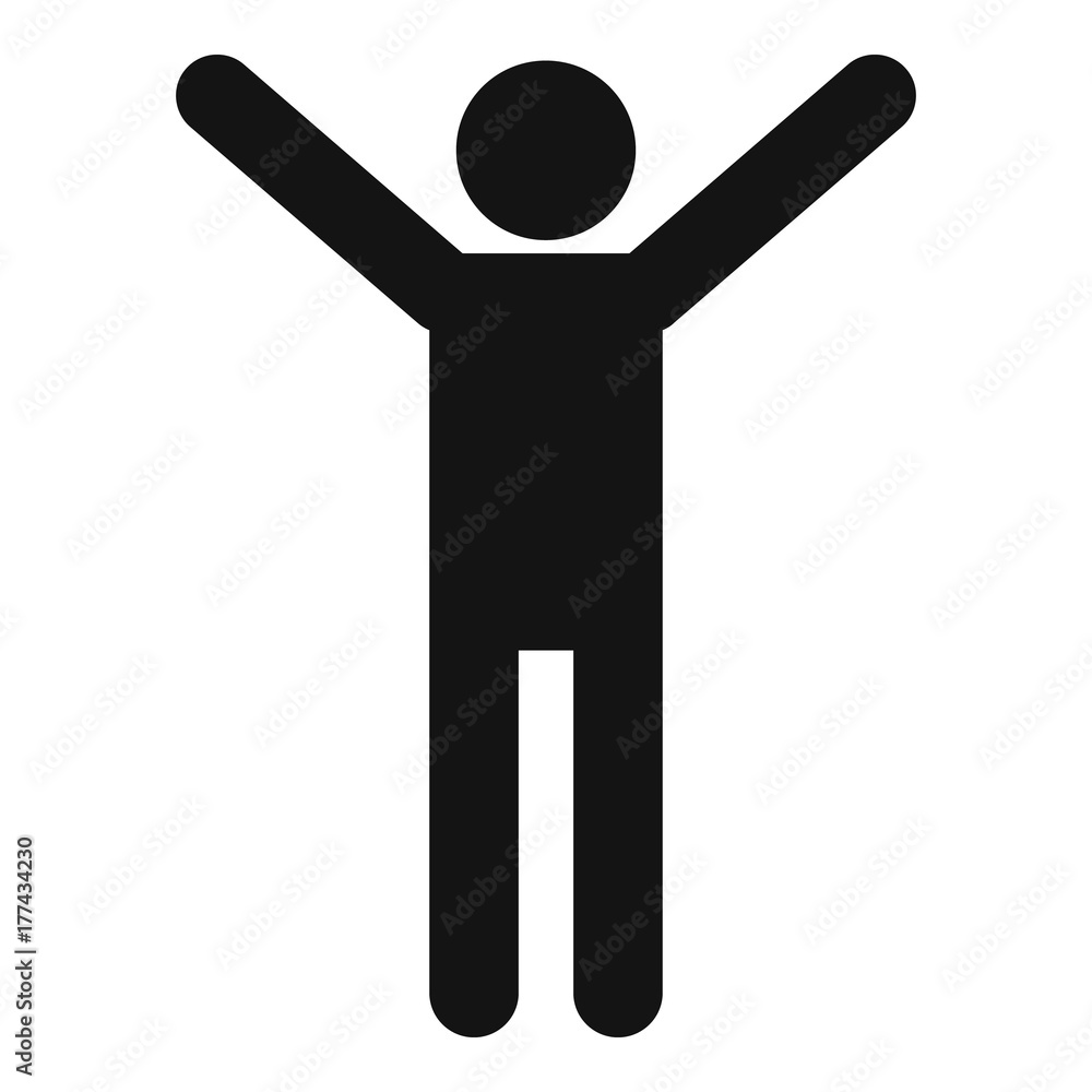 Poster Stick figure stickman icon pictogram vector simple – Quadro de ...