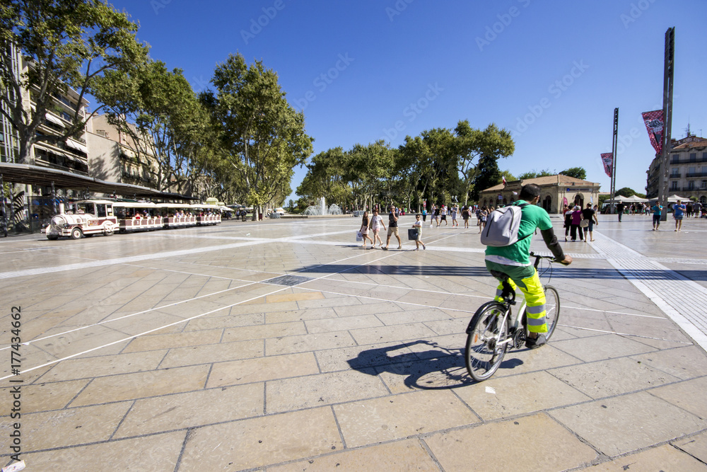 Monuments of the Place de la Comedie, the main and most important ...