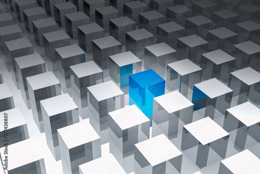 3d cube cluster Stock-Illustration | Adobe Stock