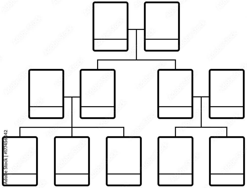 Family tree team structure blank template Stock Vector | Adobe Stock