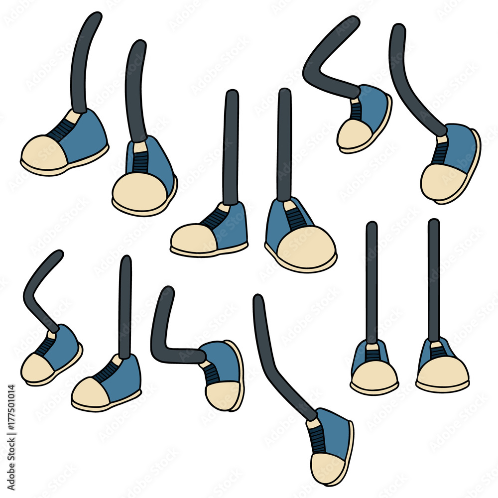 vector set of cartoon leg Stock Vector | Adobe Stock