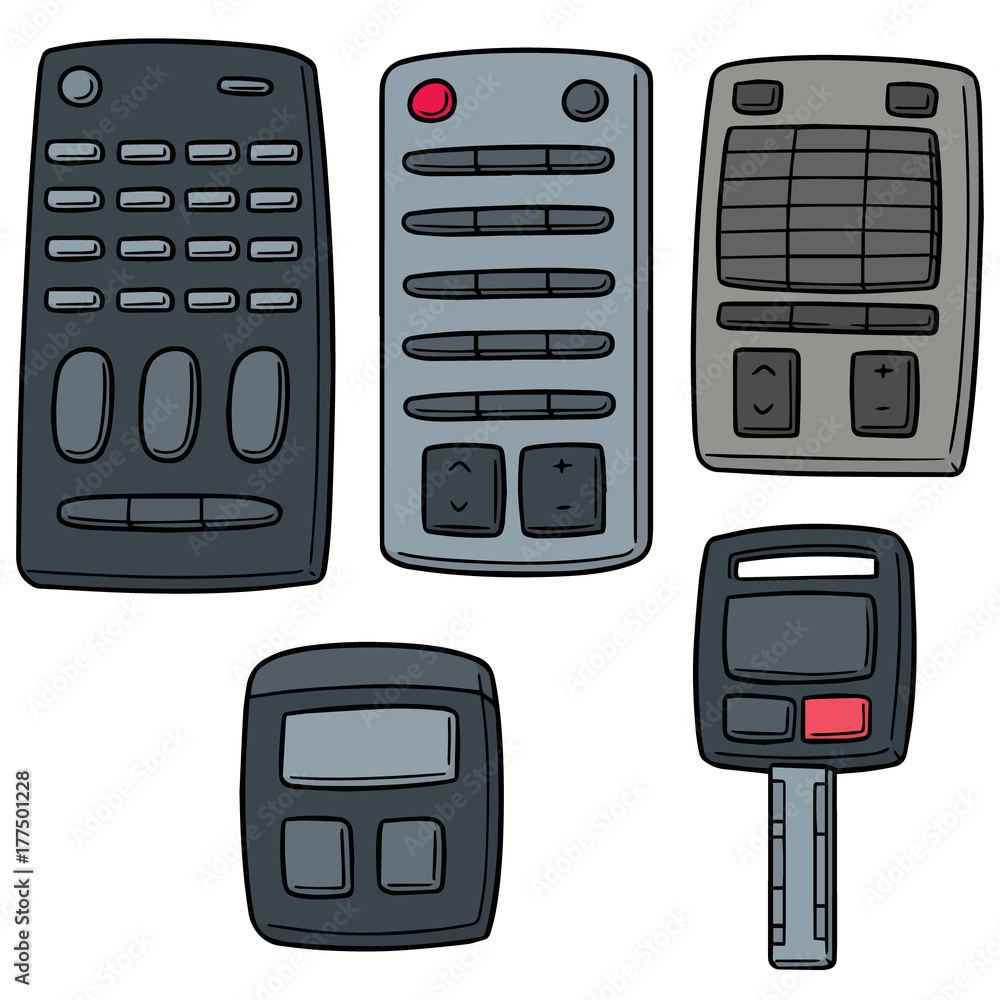 vector set of remote control Stock Vector | Adobe Stock