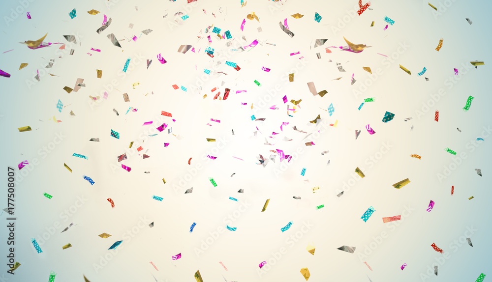 Party Background Colorful Glitter Confetti on White for Texture ...