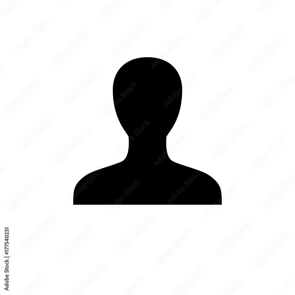 Default unisex profile icon, flat vector graphic on isolated background ...