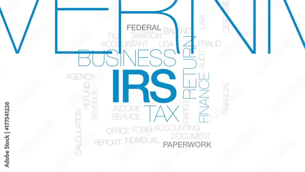 IRS animated word cloud, text design animation. Kinetic typography ...