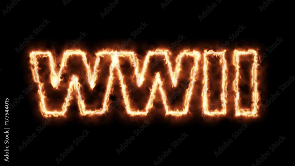 World War II text from burning letters in 4K ultra HD Stock ビデオ | Adobe ...