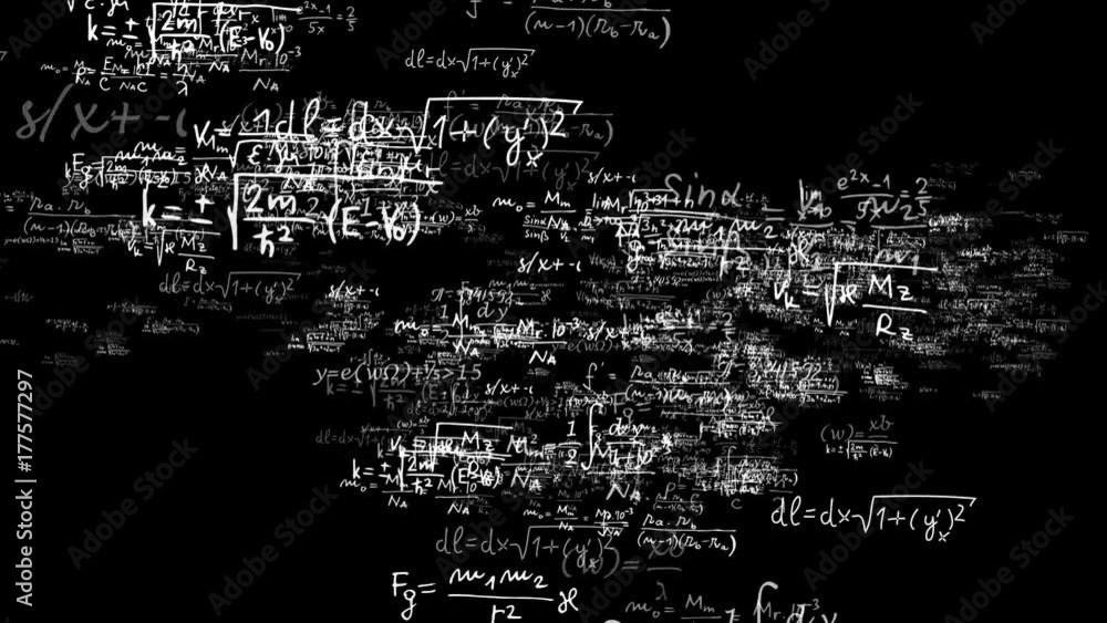 Mathematic Formulas Code Numbers Animation Rendering Background